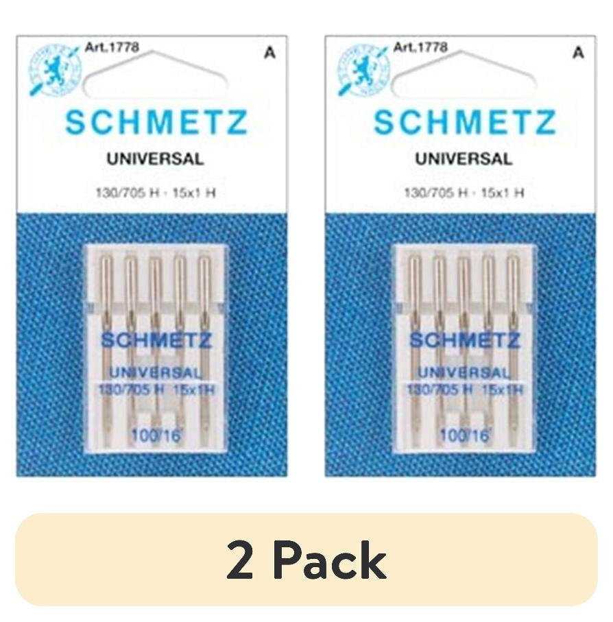 (2 pack) Schmetz Size 100/16 Universal Machine Needles, 5 Count - Walmart.com