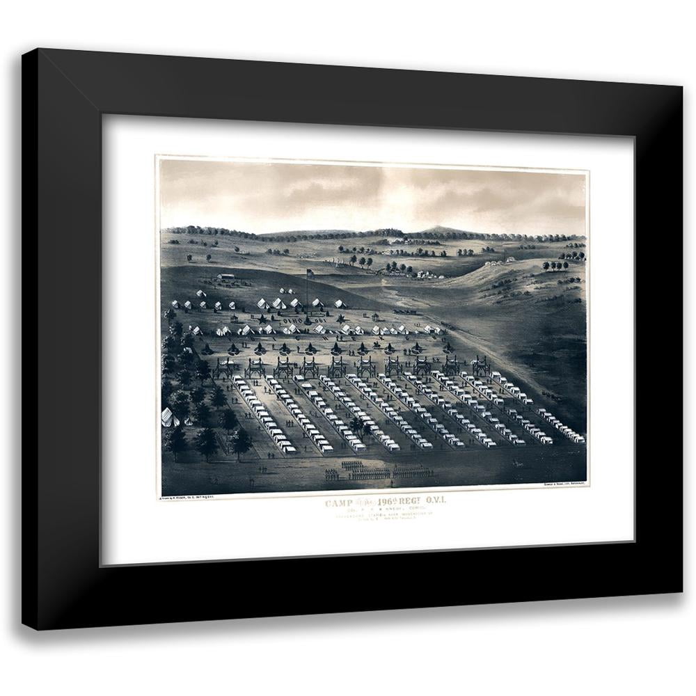 Schmidt 14x12 Black Modern Framed Museum Art Print Titled - Camp of ...