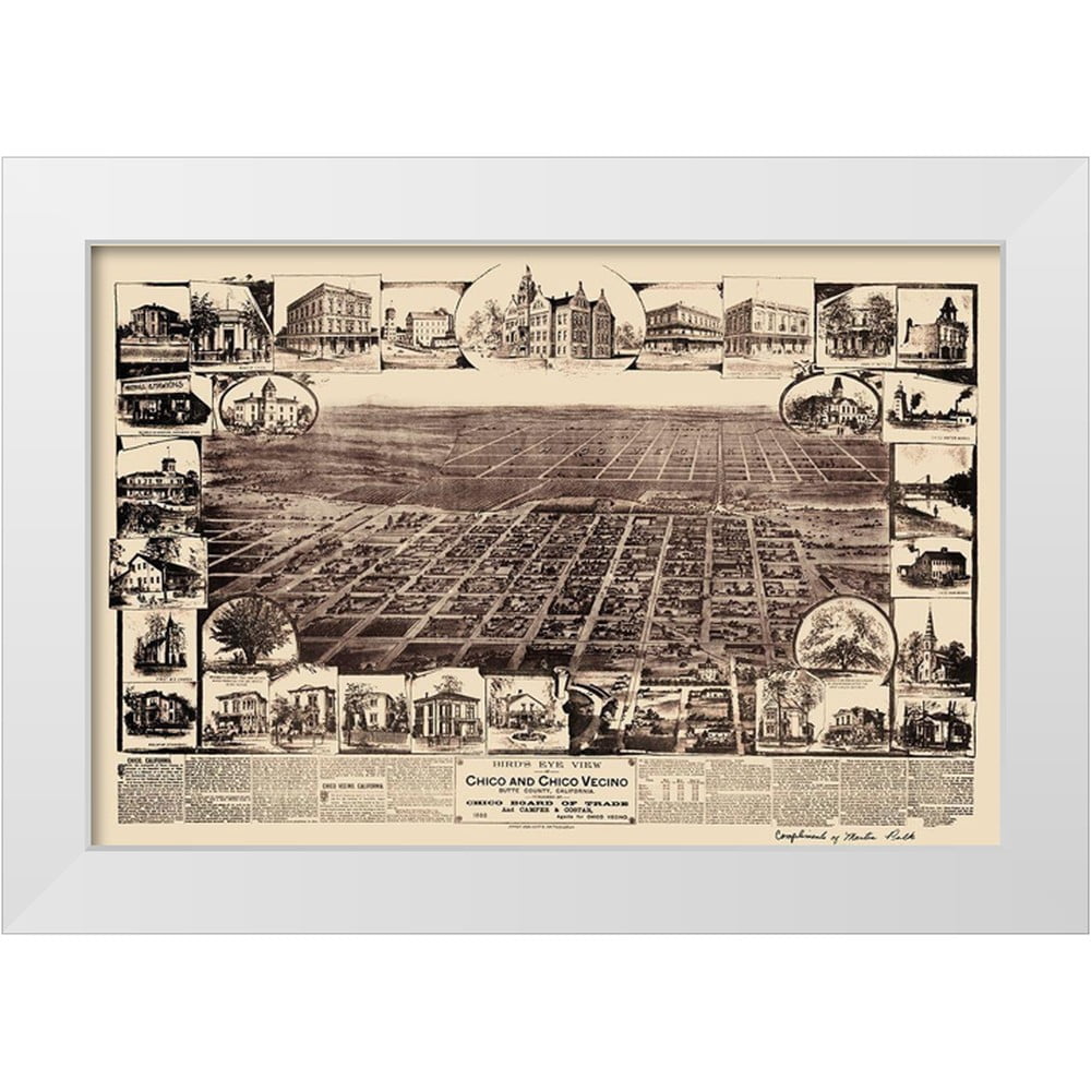 Schmidt 18x13 White Modern Wood Framed Museum Art Print Titled - Chico ...