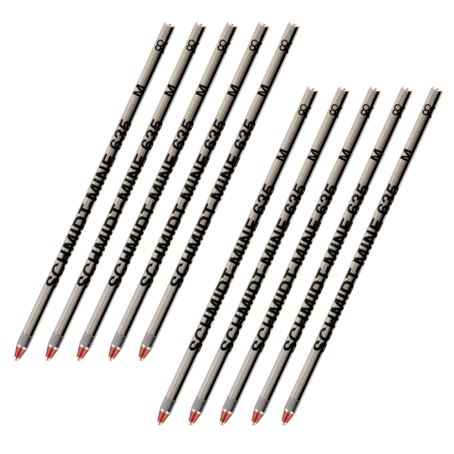 Schmidt 635 Mini D1 Ballpoint Pen Refill, Medium Point, Red Ink, Pack ...