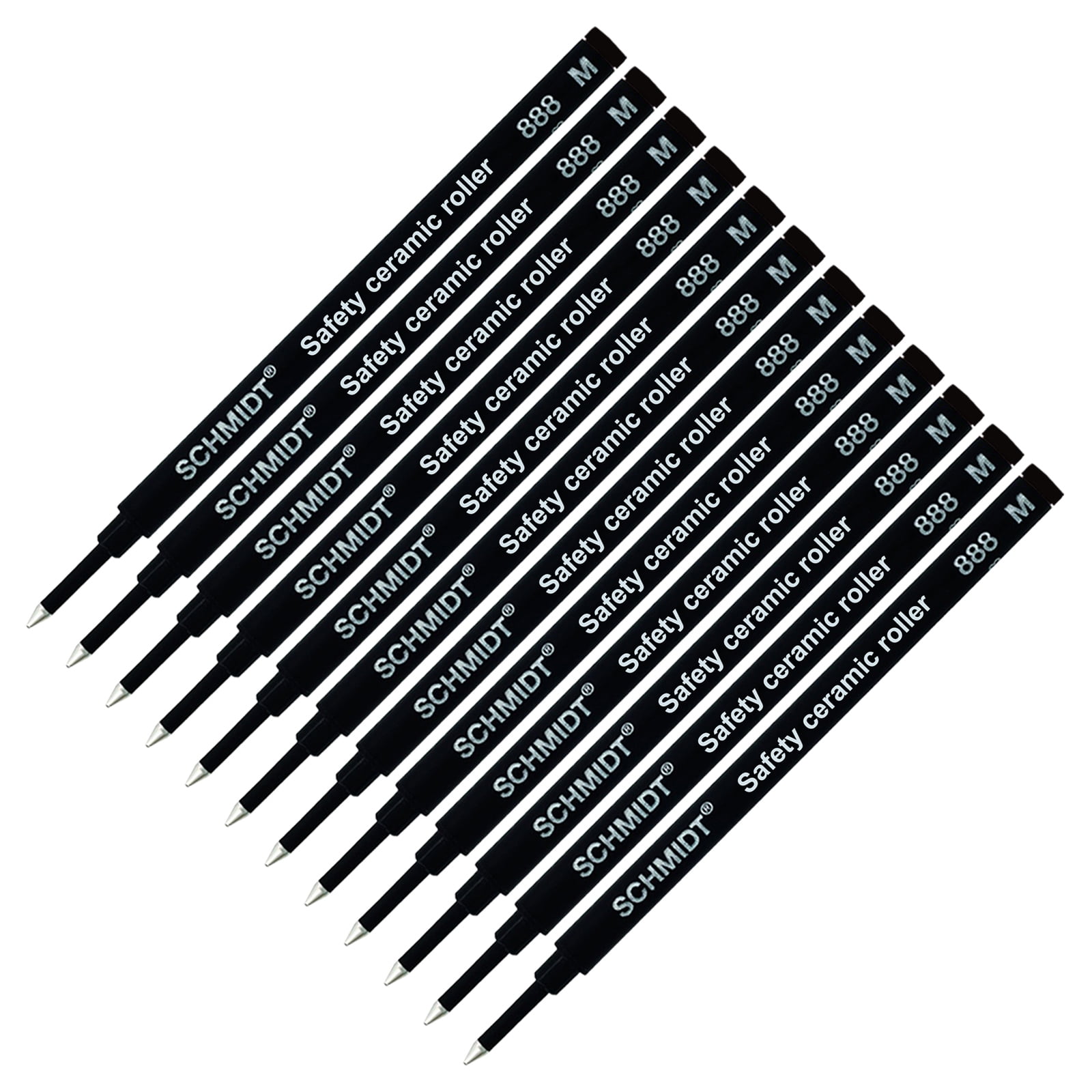 Schmidt 888 Safety Ceramic Tip Plastic Tube Rollerball Refills - Black ...