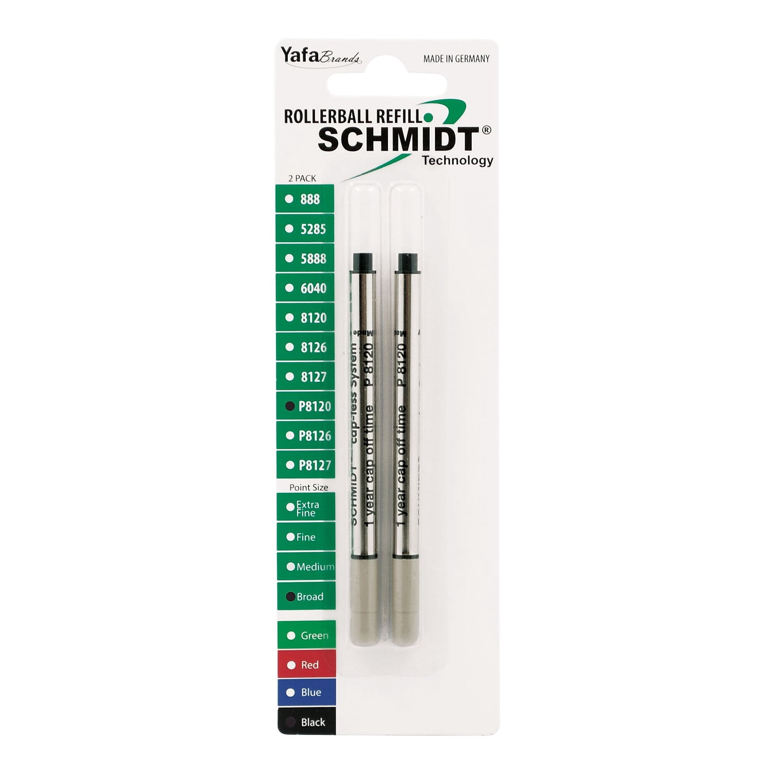 Schmidt Ink Schmidt P8120 Short Capless Rollerball Refill Broad Black 2 ...