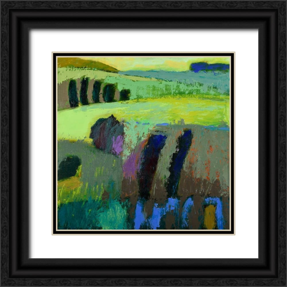 Schmidt, Jane 15x15 Black Ornate Wood Framed with Double Matting Museum ...