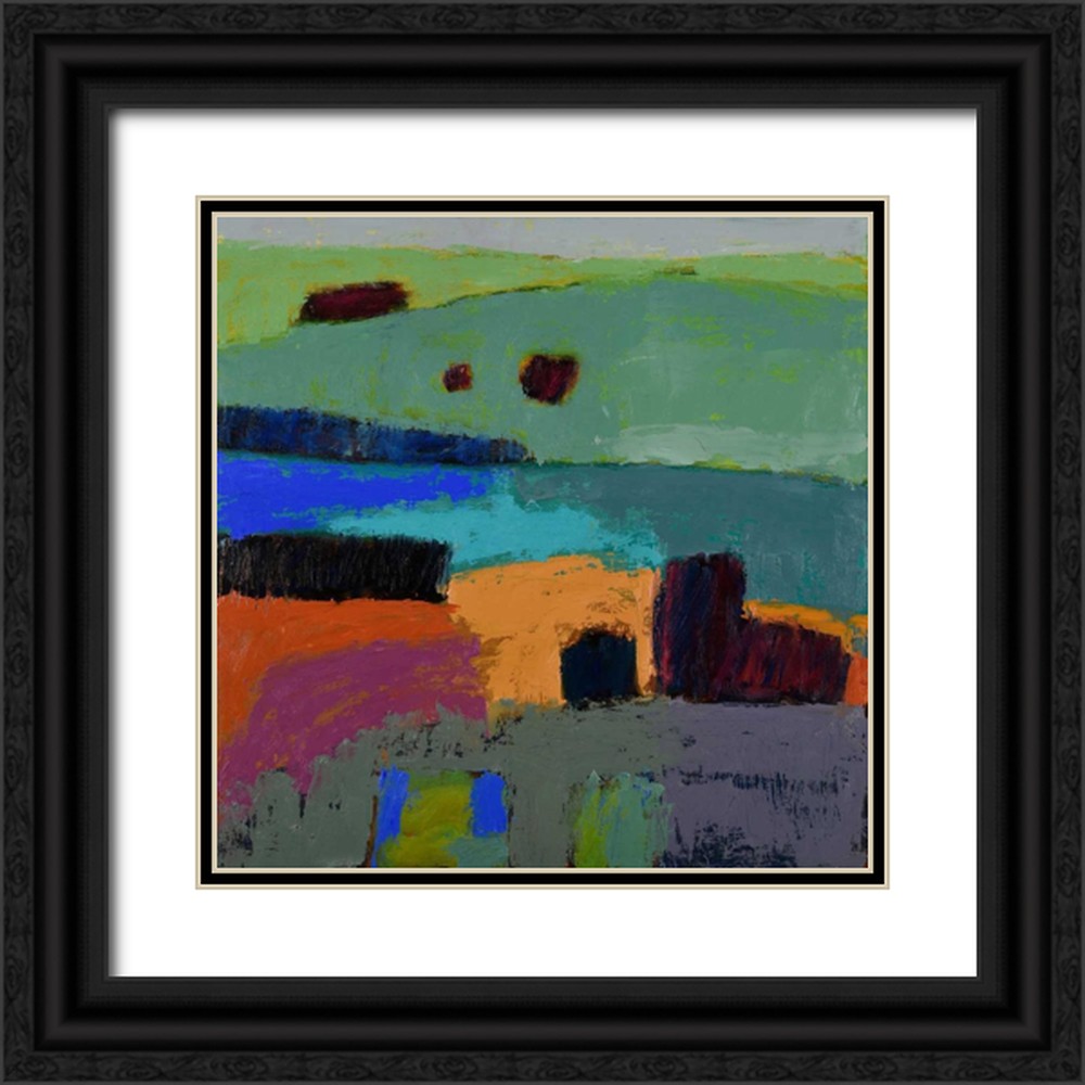 Schmidt, Jane 20x20 Black Ornate Wood Framed with Double Matting Museum ...