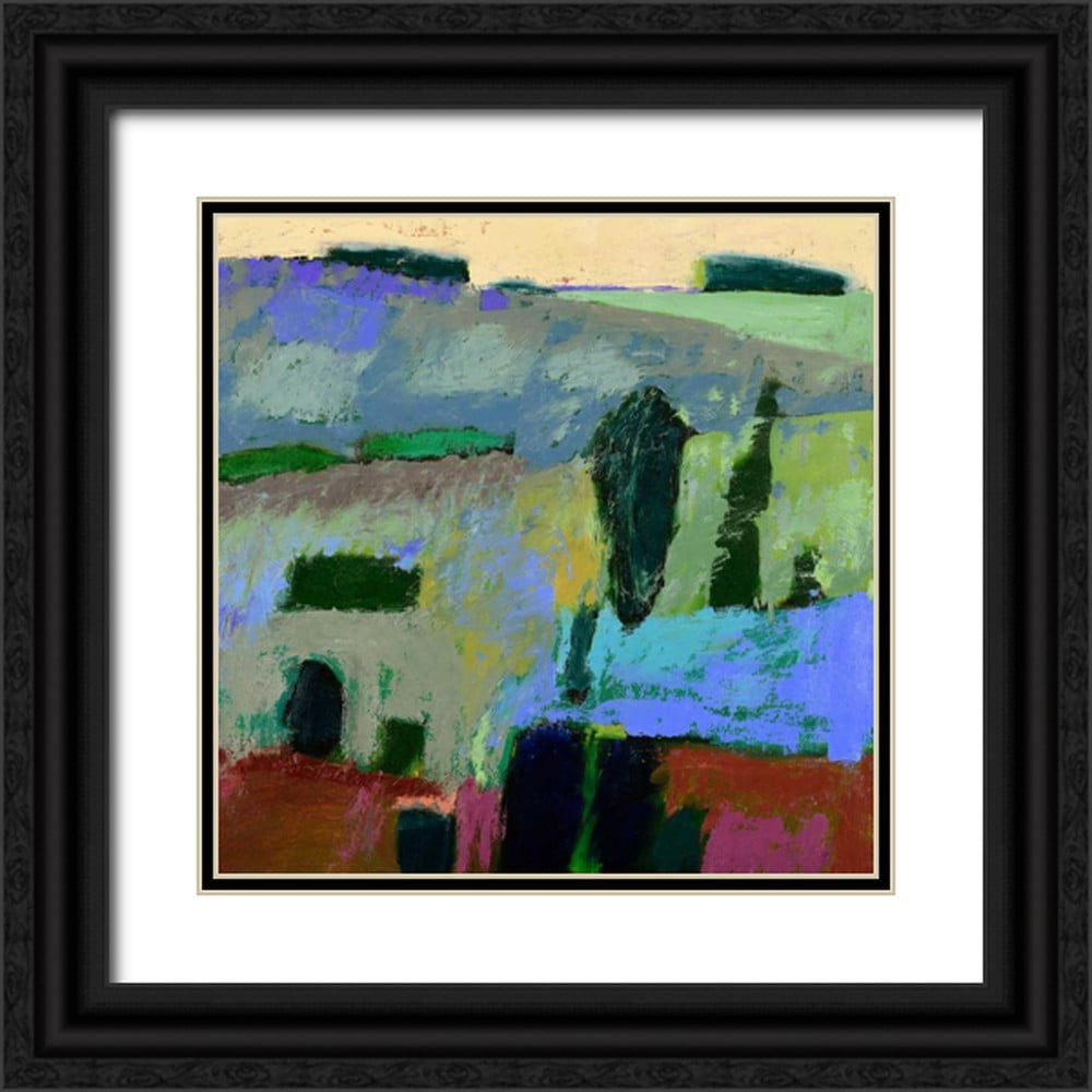 Schmidt, Jane 26x26 Black Ornate Wood Framed with Double Matting Museum ...