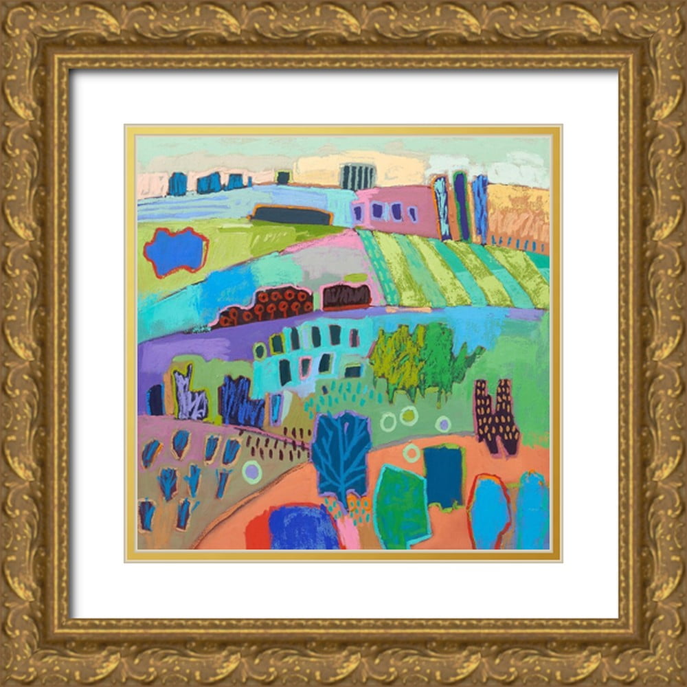 Schmidt, Jane 26x26 Gold Ornate Wood Framed with Double Matting Museum ...