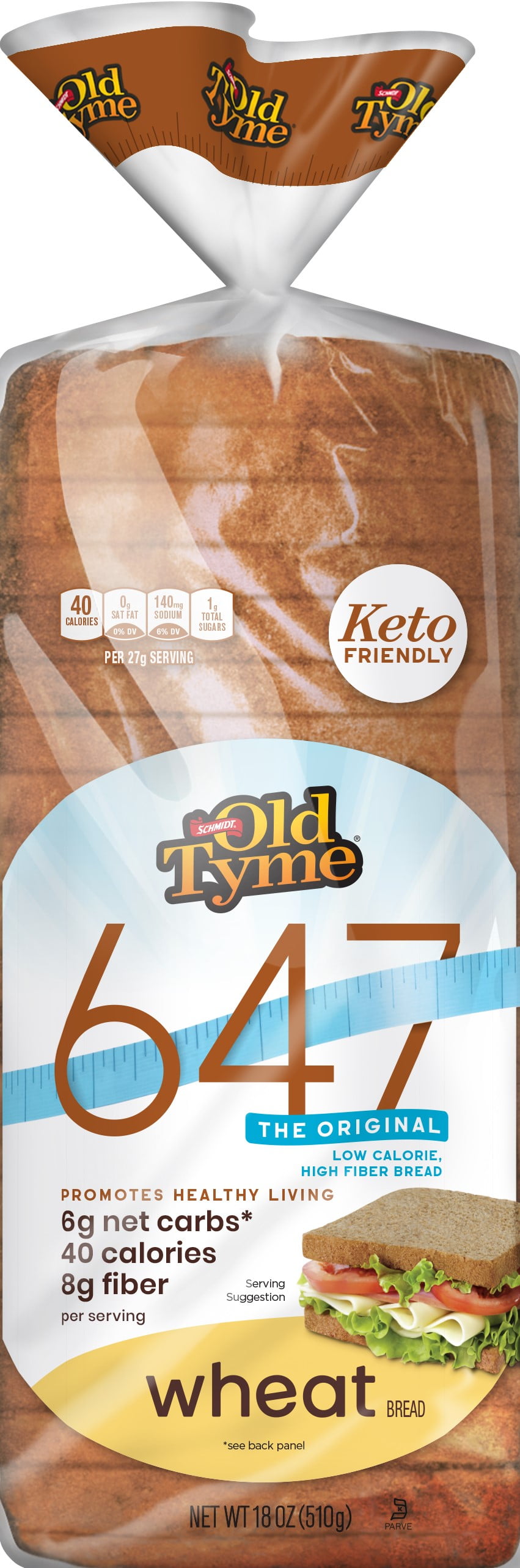 Schmidt Old Tyme 647 Wheat Bread Loaf, 18 oz, 18 Count - Walmart.com