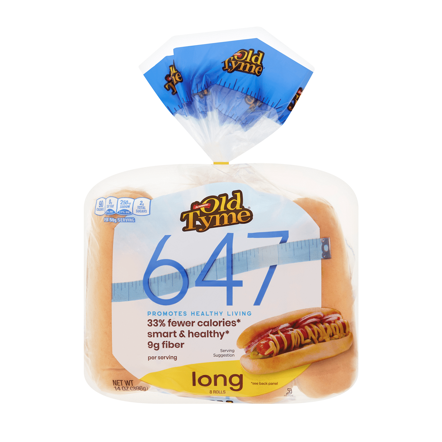 Schmidt Old Tyme 647 Long Rolls - Soft White Bread Rolls, 33% Fewer ...