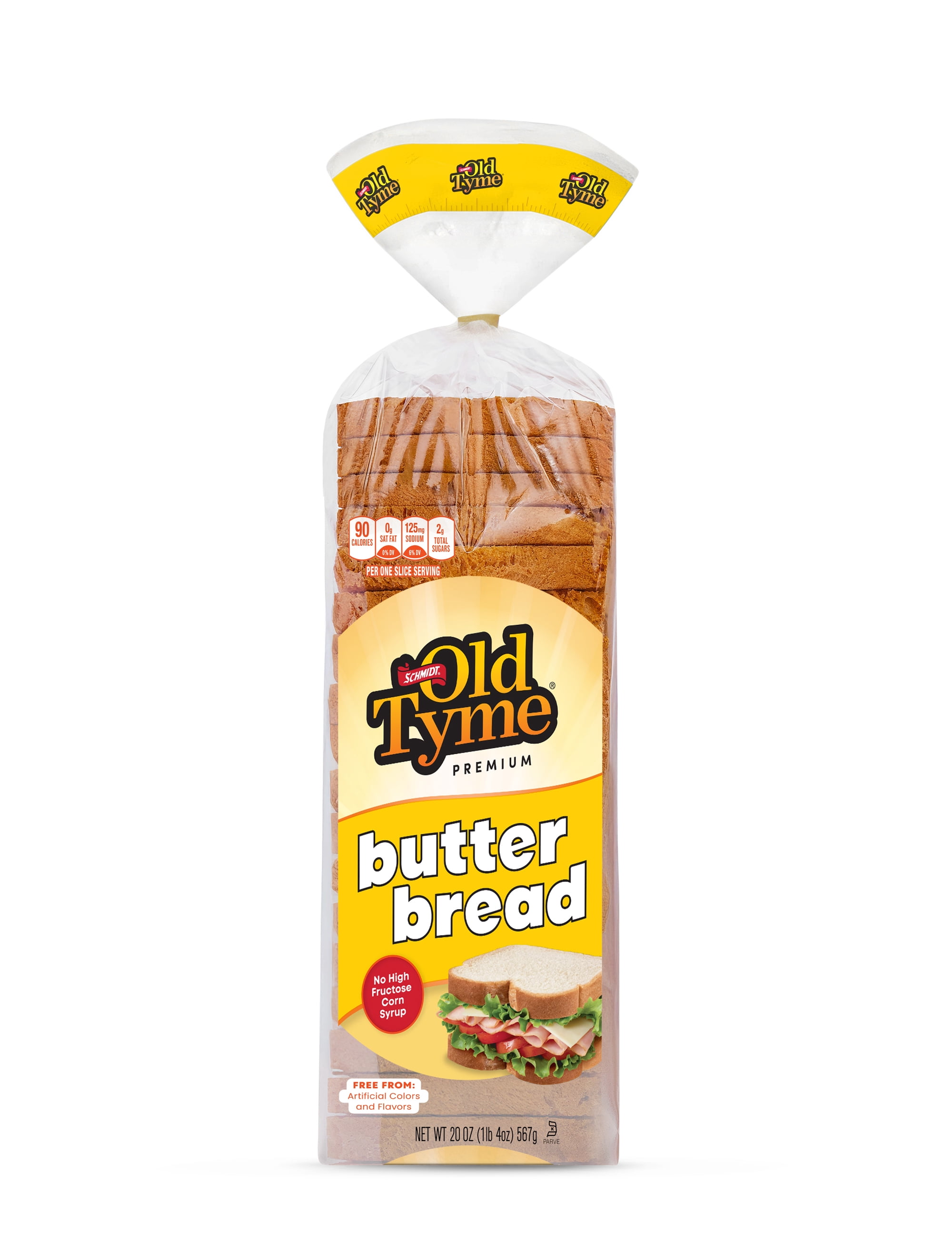 Schmidt Old Tyme Premium Butter Bread, Fresh 20 oz Loaf, Soft & Fluffy ...