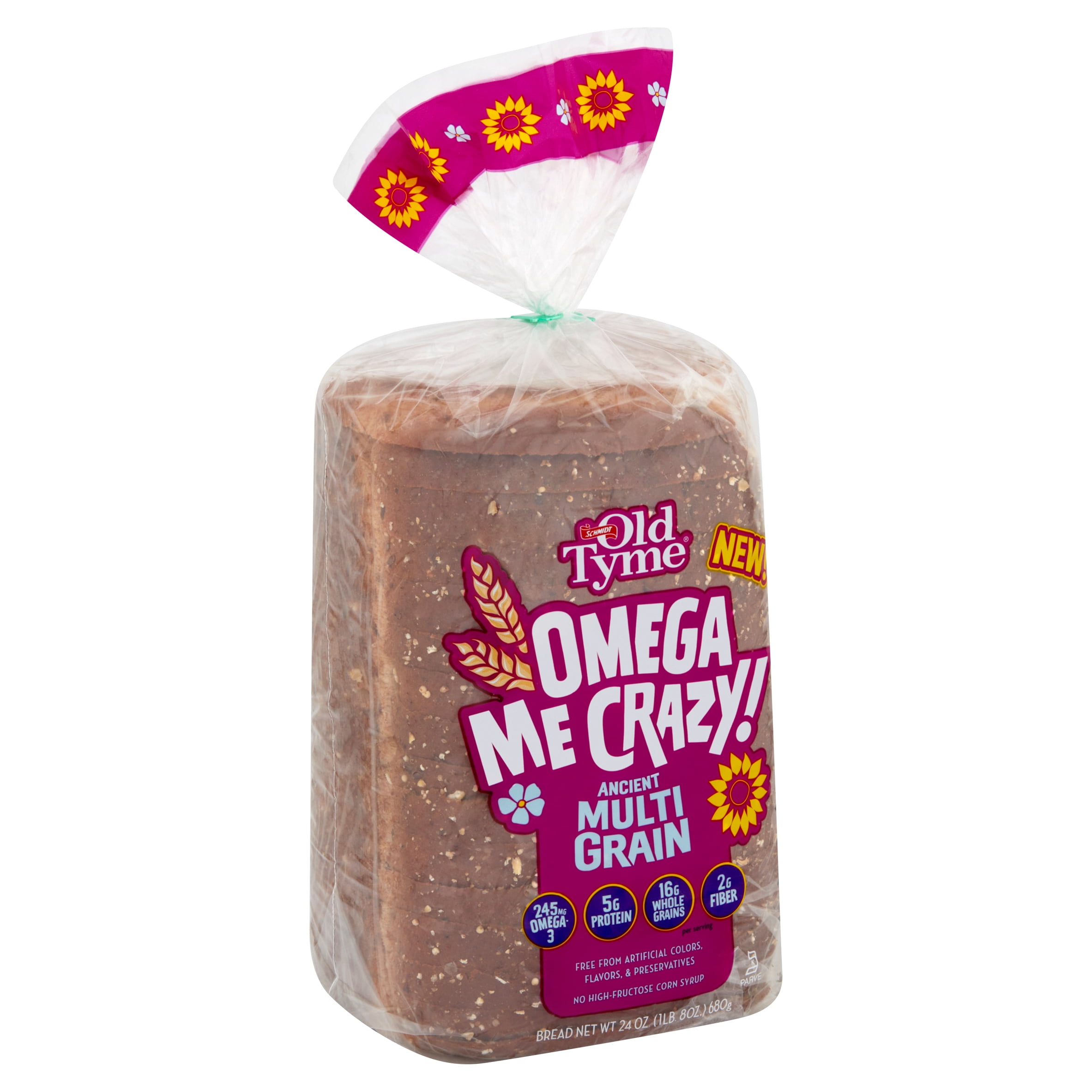 Schmidt Old Tyme Omega Me Crazy! Ancient Multi Grain Bread, 24 oz ...