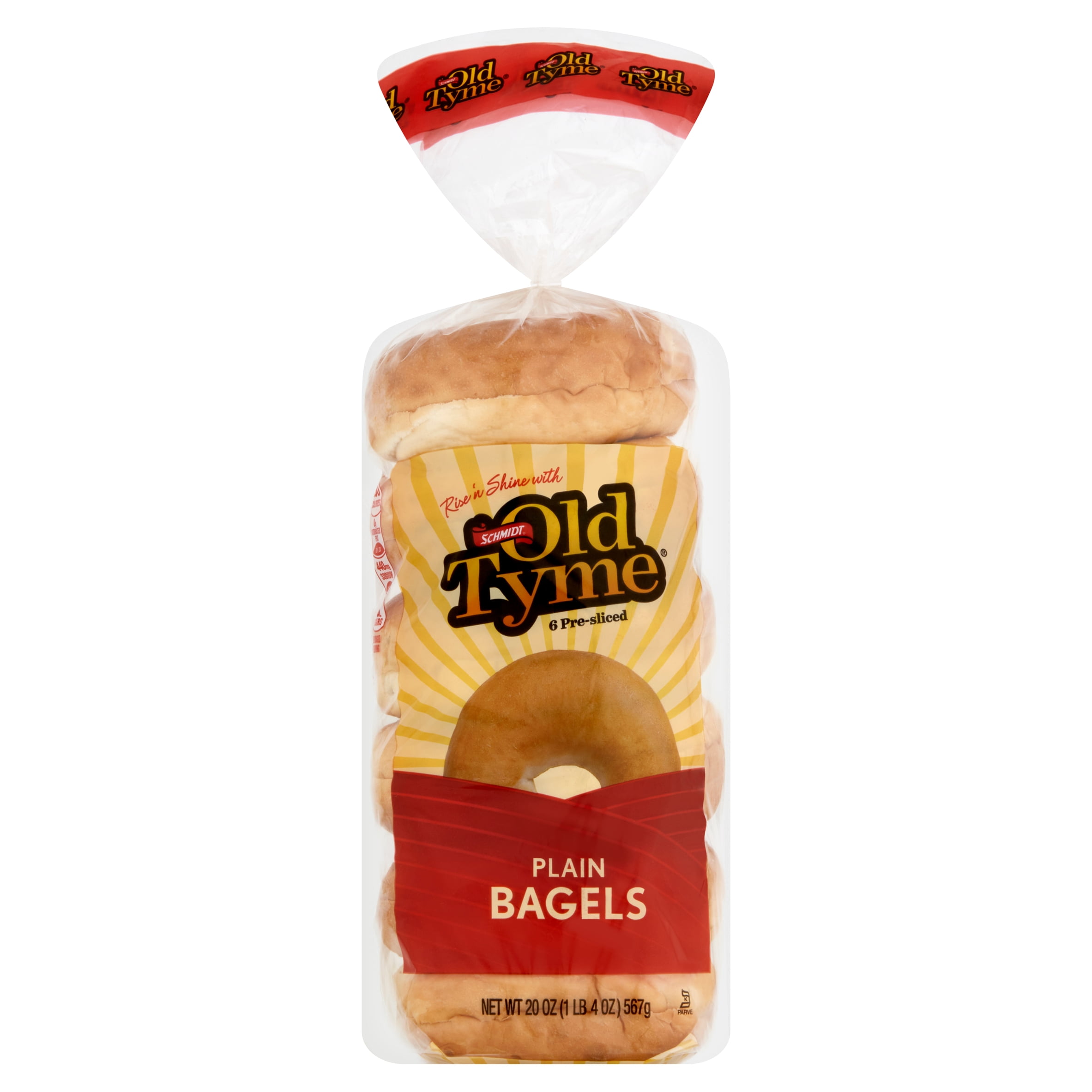 Schmidt Old Tyme Plain Bagels, 6 count, 20 oz - Walmart.com