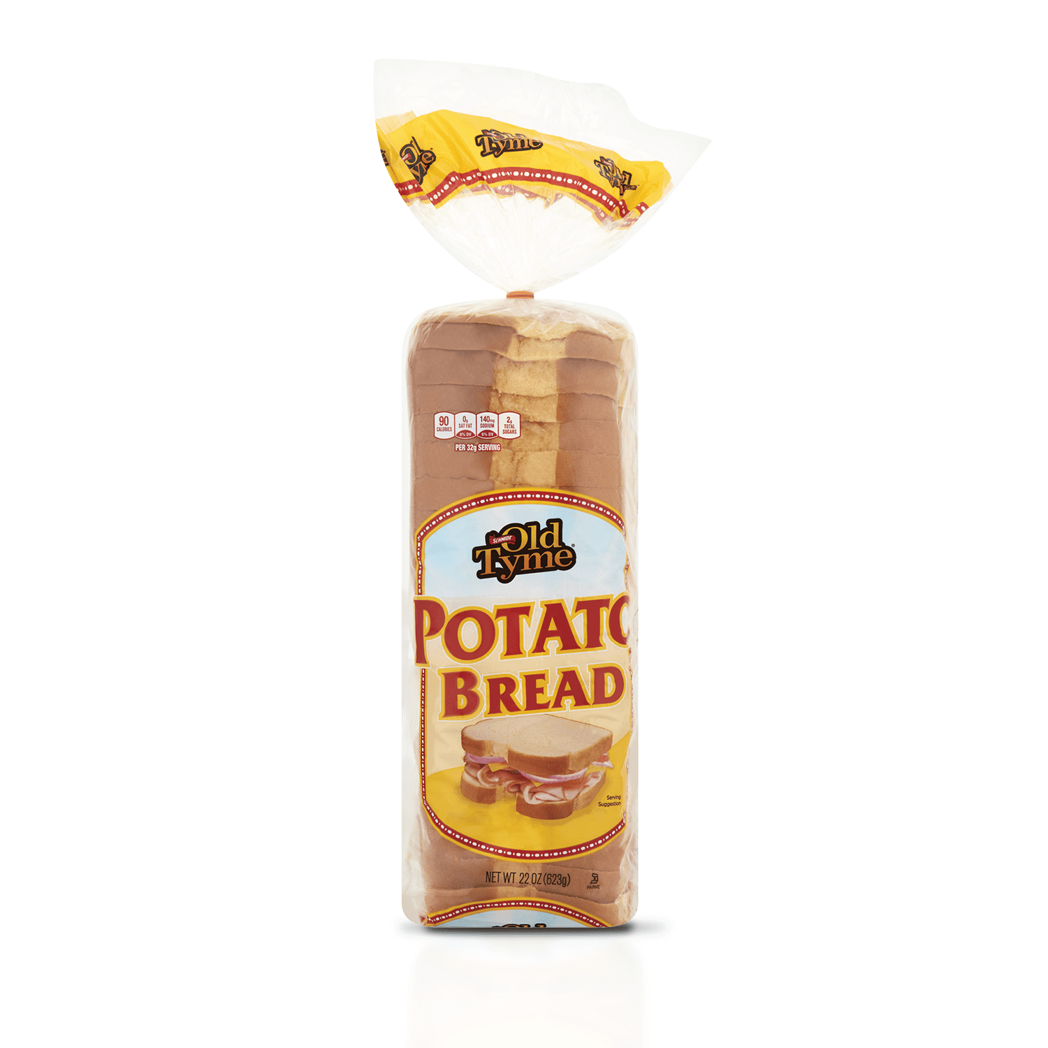 Schmidt Old Tyme Potato Bread, 20 oz Loaf, 90 Calories - Walmart ...