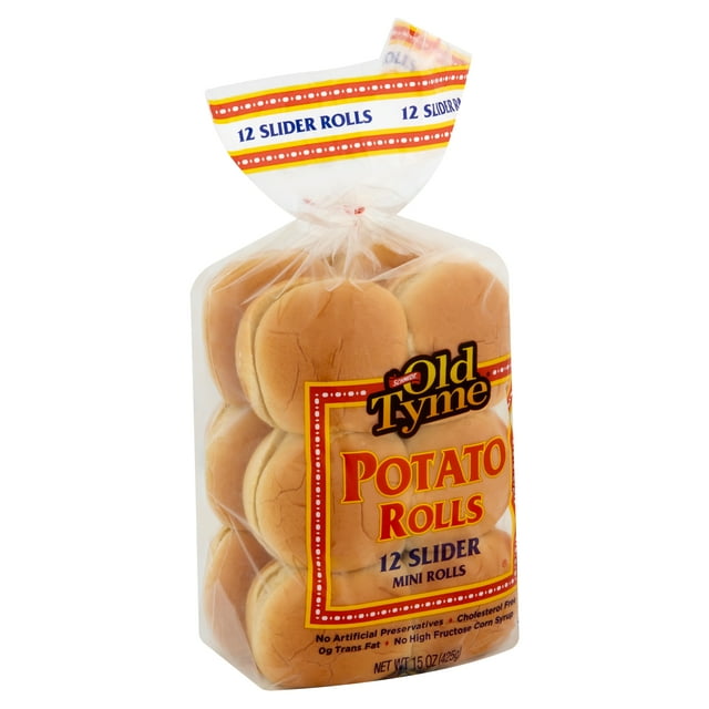 Schmidt Old Tyme Potato Slider Dinner Rolls, 12 Count, 15 oz - Walmart.com