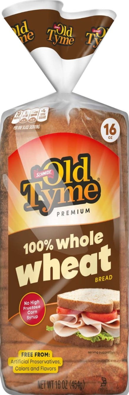 Schmidt's Old Tyme 100% Whole Wheat Bread 16 ounces - Walmart.com