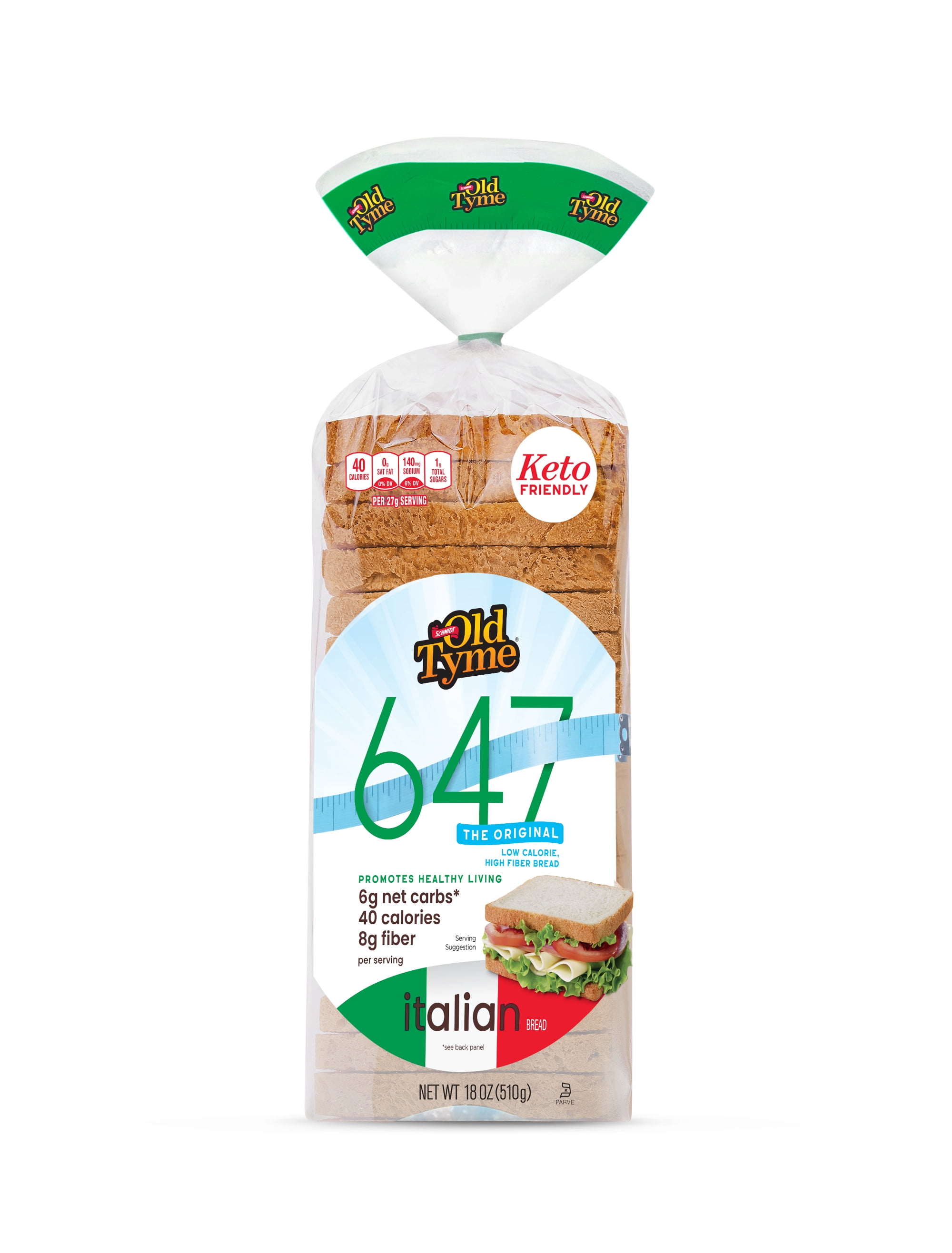 Schmidt Old Tyme 647 Low Calorie Keto Friendly Italian Bread 18 oz ...