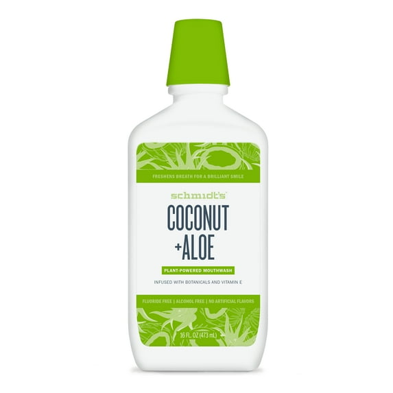 Schmidt's mouthwash Coconut + Aloe, 16 oz - Walmart.com
