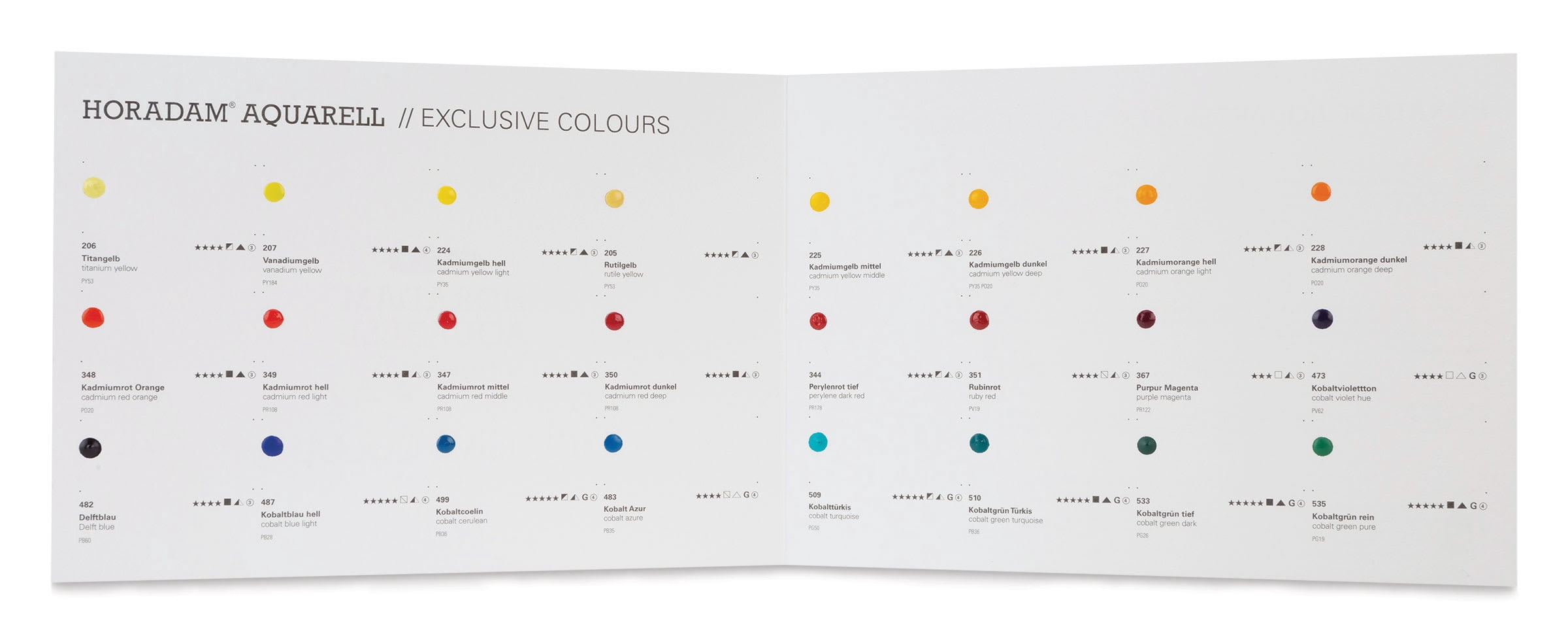 Schmincke Horadam Aquarell Artist Watercolor - 24 Exclusive Colors Dot ...