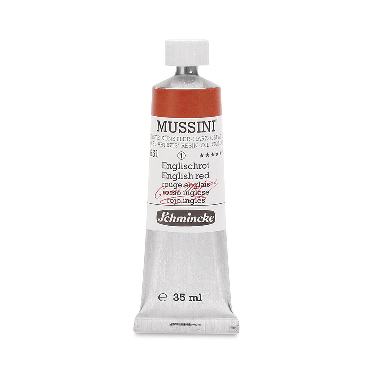 Schmincke Mussini Oil Color - English Red, 35 ml tube - Walmart.com