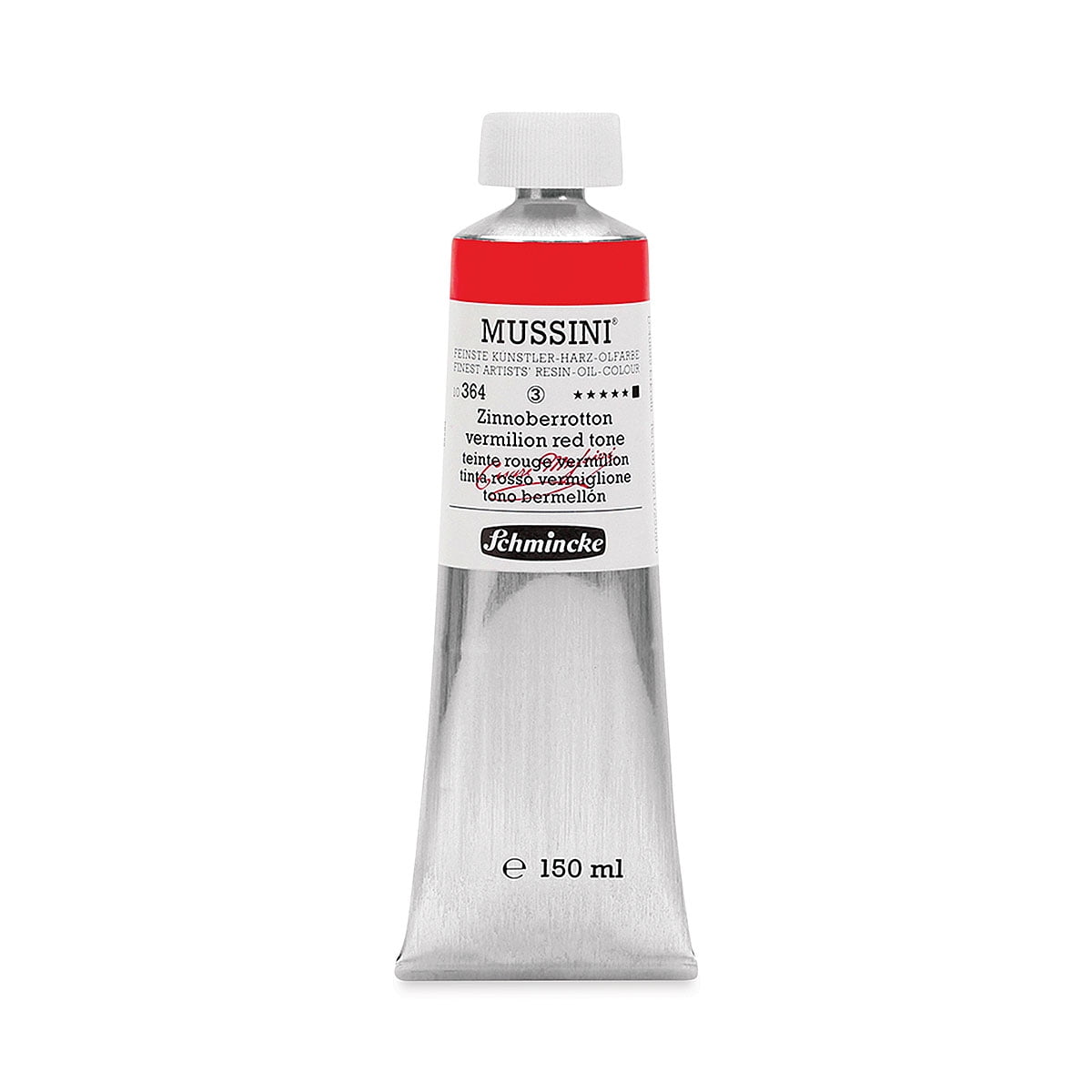 Schmincke Mussini Oil Color - Vermilion Red Tone, 150 ml tube - Walmart.com