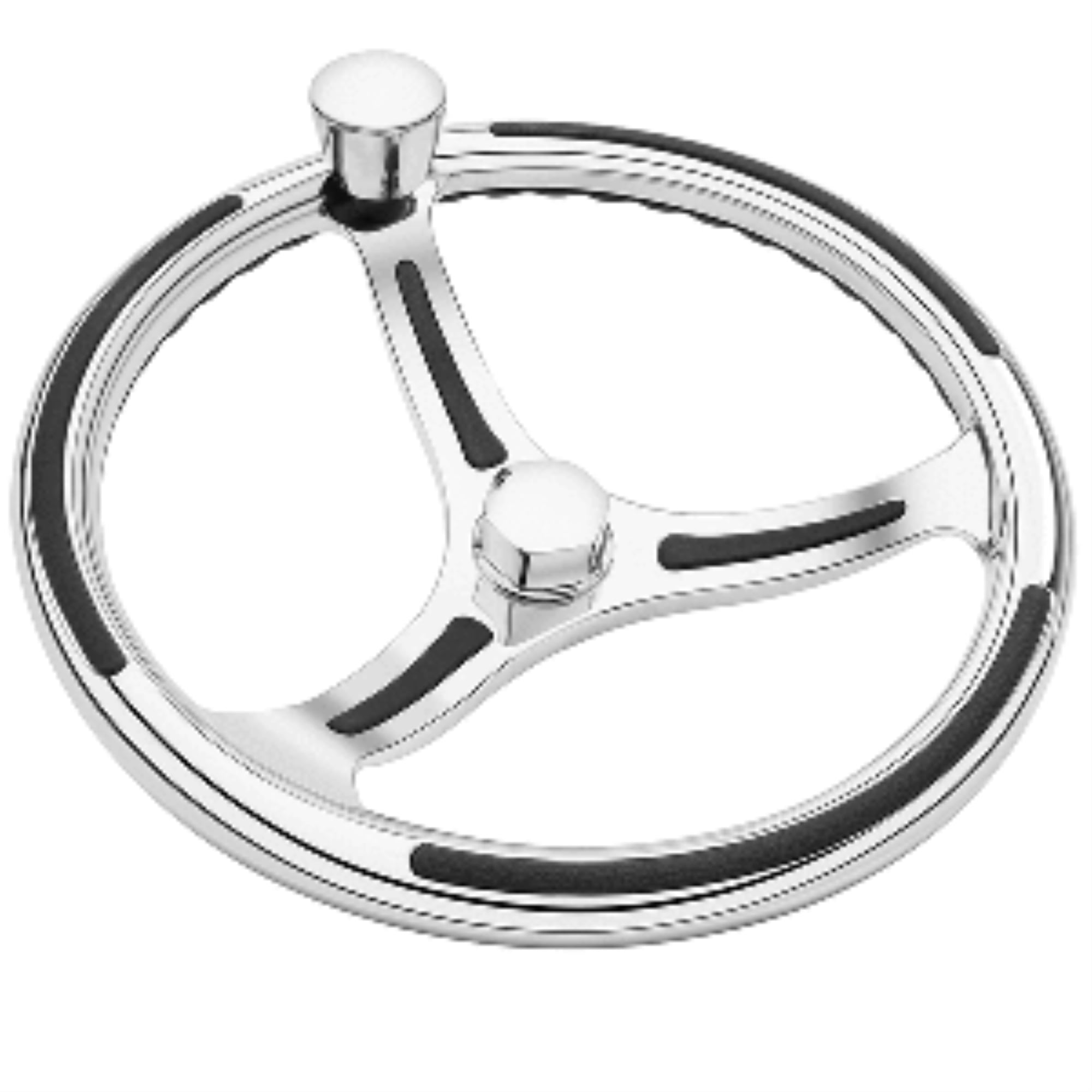 SCHMITT MARINE PRIMUS WHEEL 13.5" SS W/ KNOB FINGER GRIP - Walmart.com