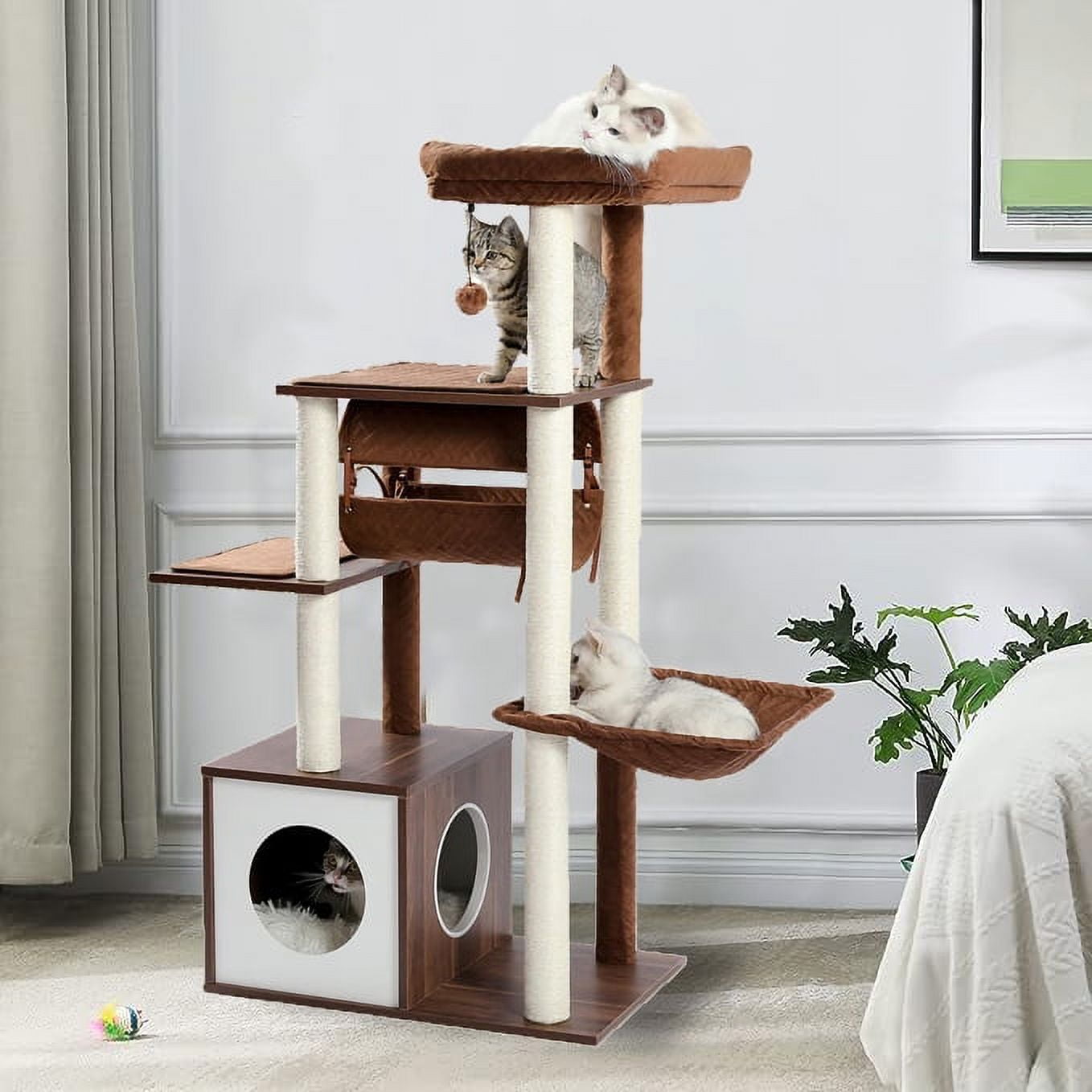 Schnappi Cool Luxury Tunnel Modern Cat Tree - Walmart.com