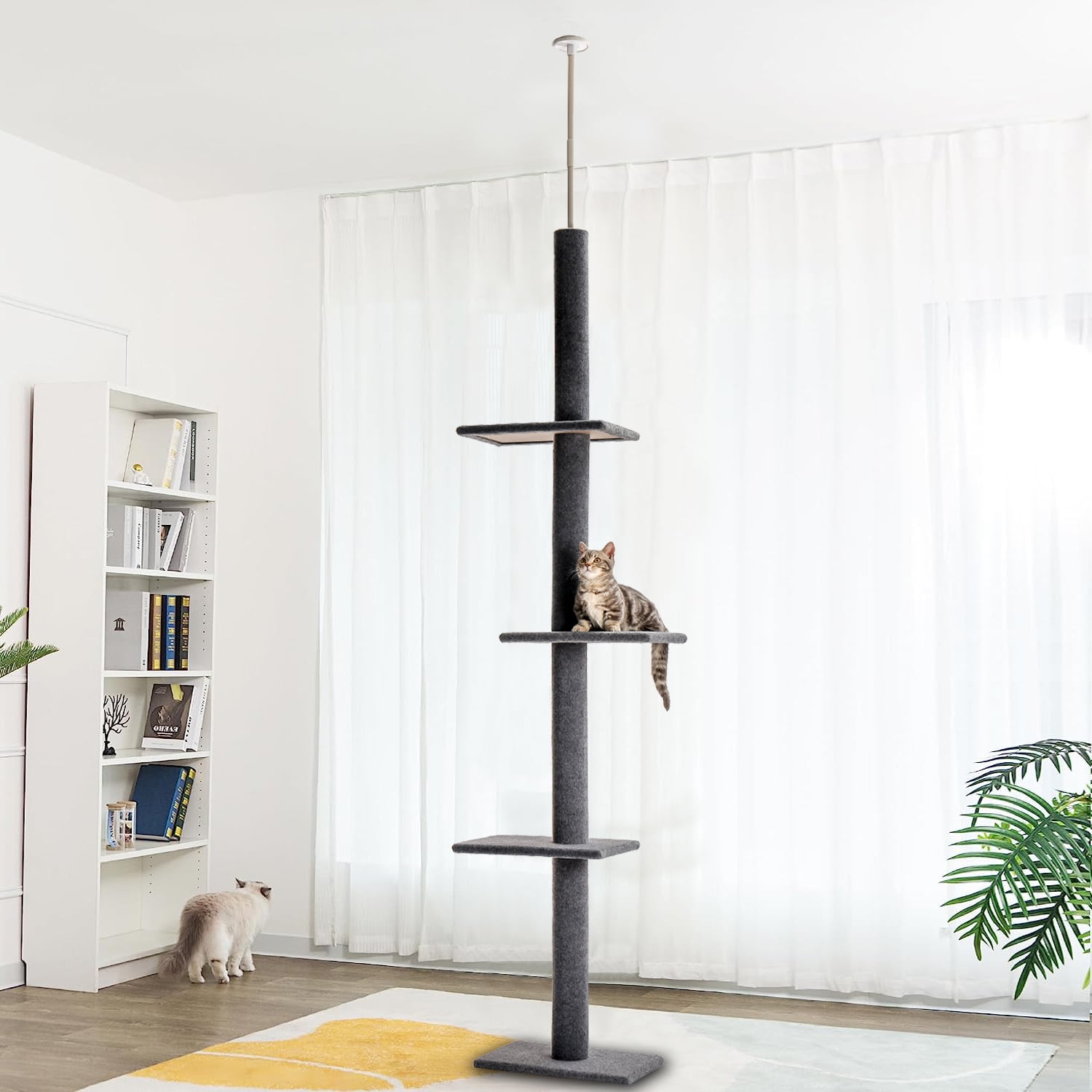 Schnappi Floor standing 3-tier cat tree with adjustable height (89.9 ...