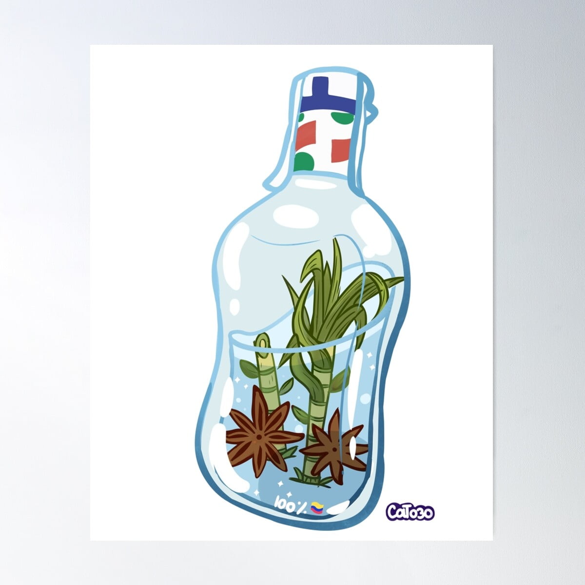 Schnapps Poster Wall Art, Modern Wall Decor For Living Room Bedroom ...