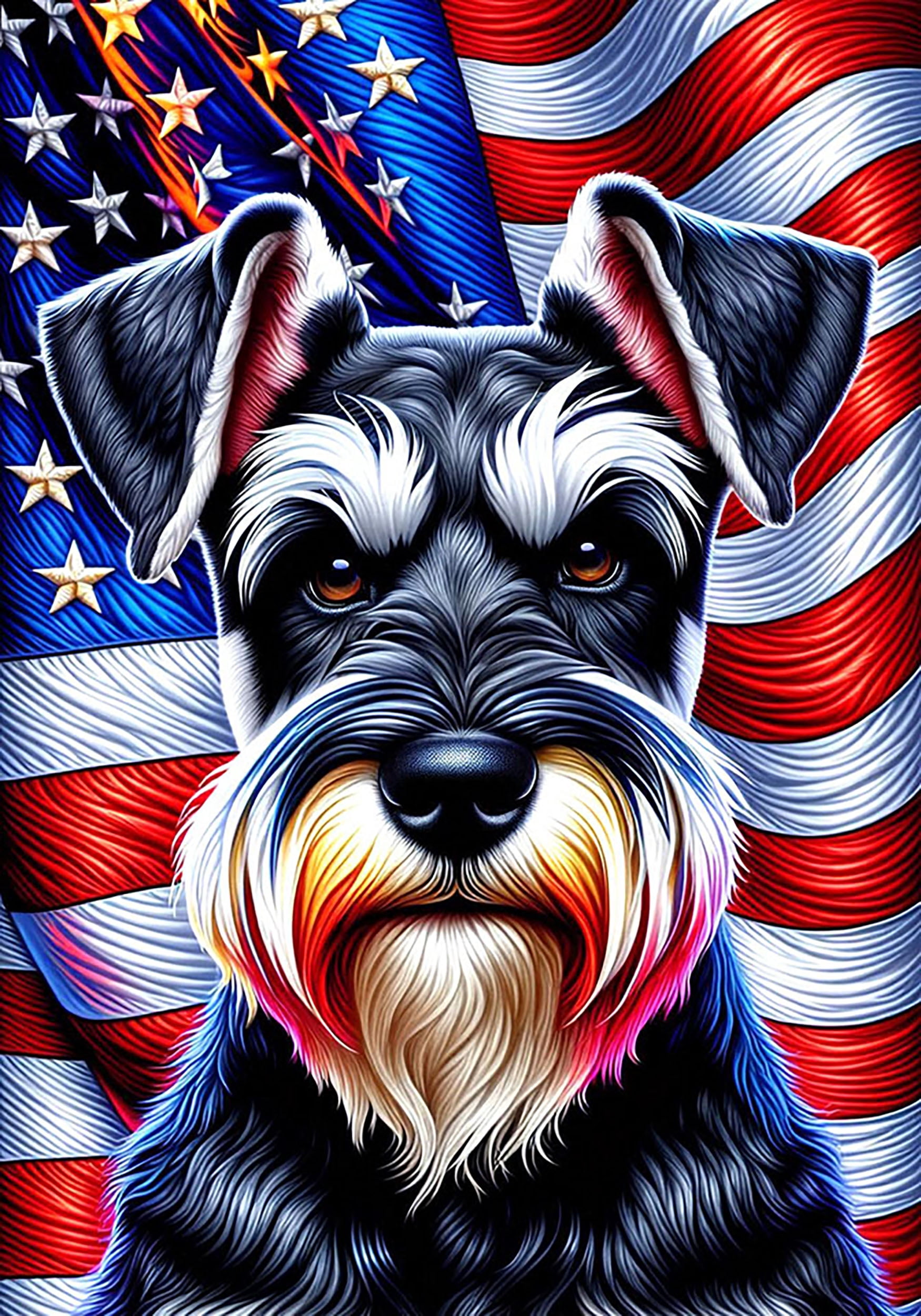 Schnauzer Black Uncropped - Best of Breed DCR Patriotic III Outdoor ...