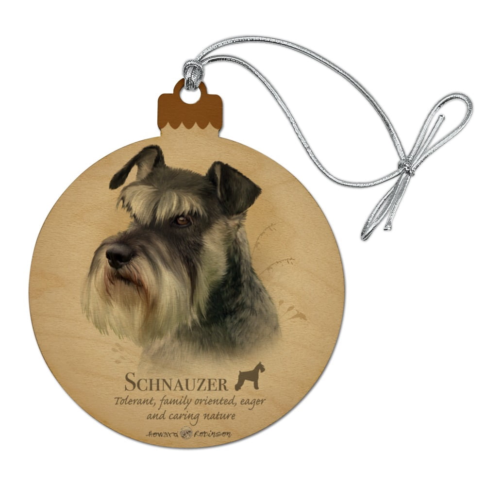 Schnauzer Dog Breed Wood Christmas Tree Holiday Ornament - Walmart.com