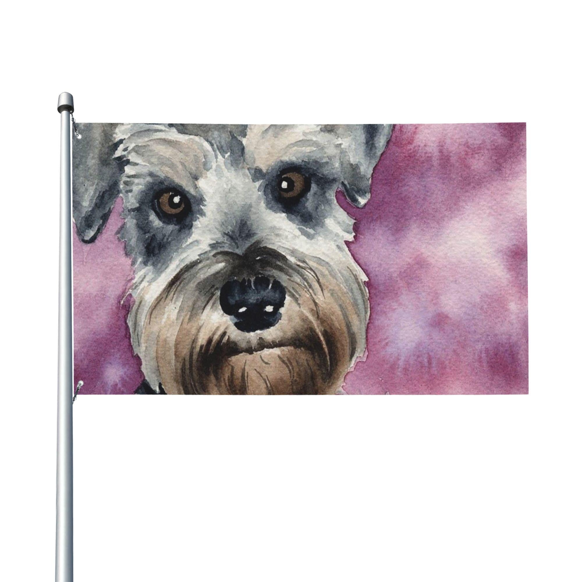 Schnauzer Dog Flag Built For Outdoor Use America Banner Flags Garden ...