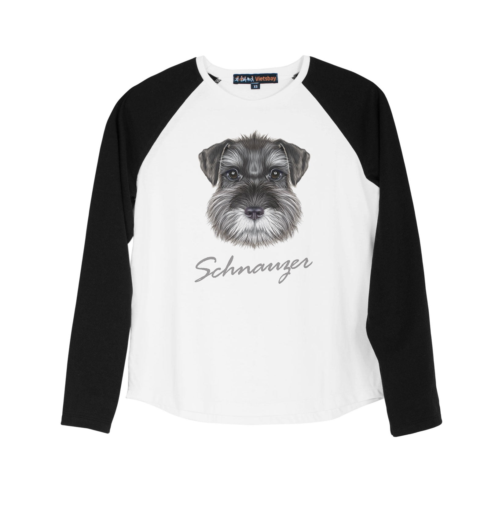 Schnauzer Dog Portrait Printed 100% Cotton Kid Raglan T-Shirt UTS_01 XL - Walmart.com