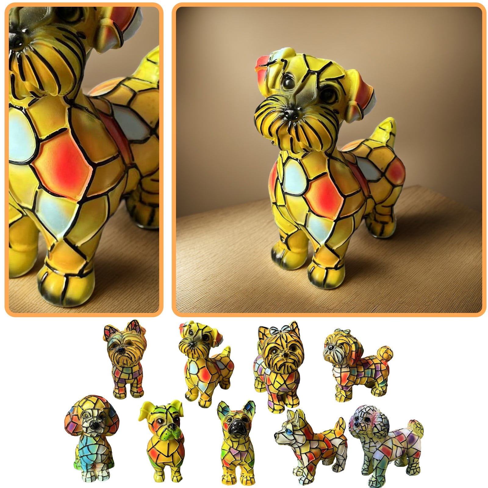 Schnauzer Dog Series Art Night Light, Hand-Painted Tabletop Led Cute ...