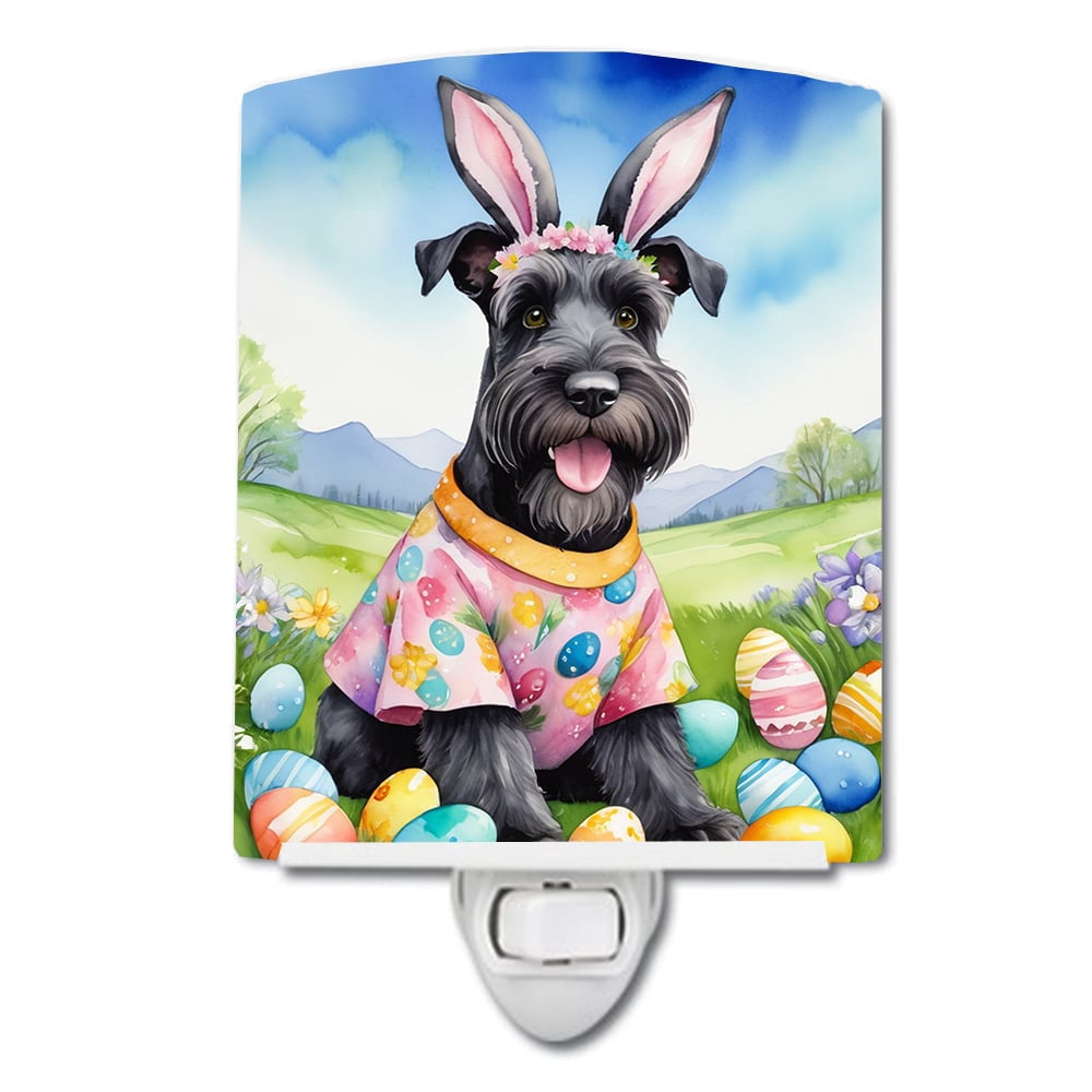 Schnauzer Easter Egg Hunt Ceramic Night Light 4 in x 6 in - Walmart.com