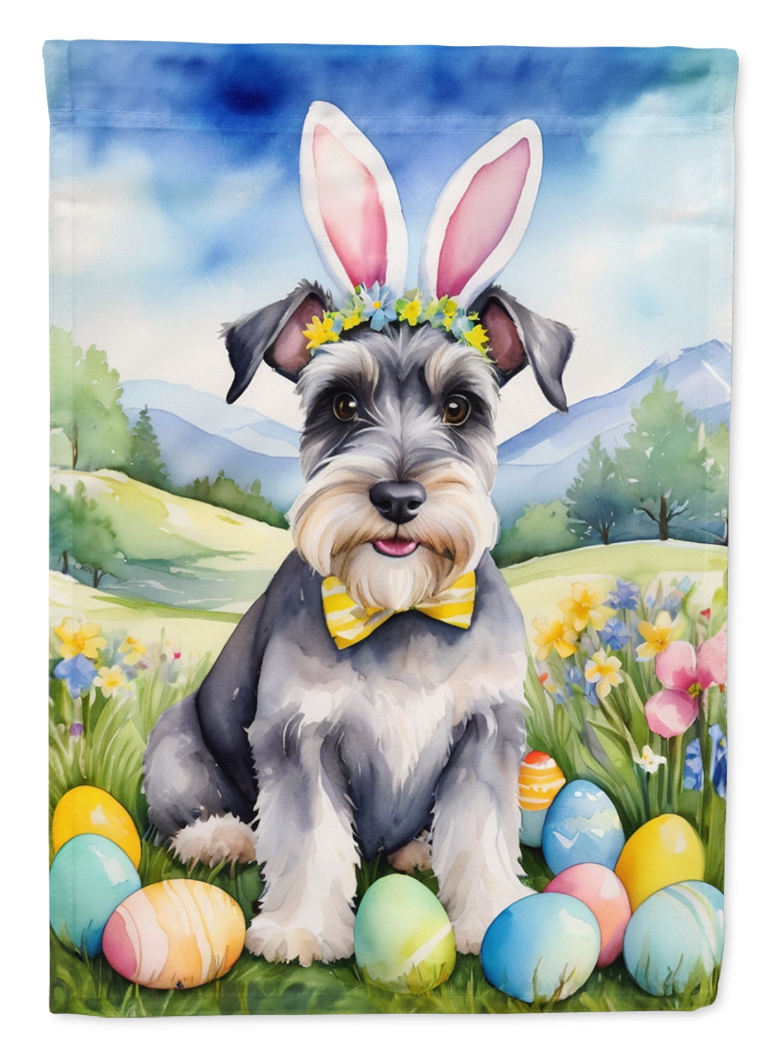 Schnauzer Easter Egg Hunt Garden Flag 11.25 in x 15.5 in - Walmart.com