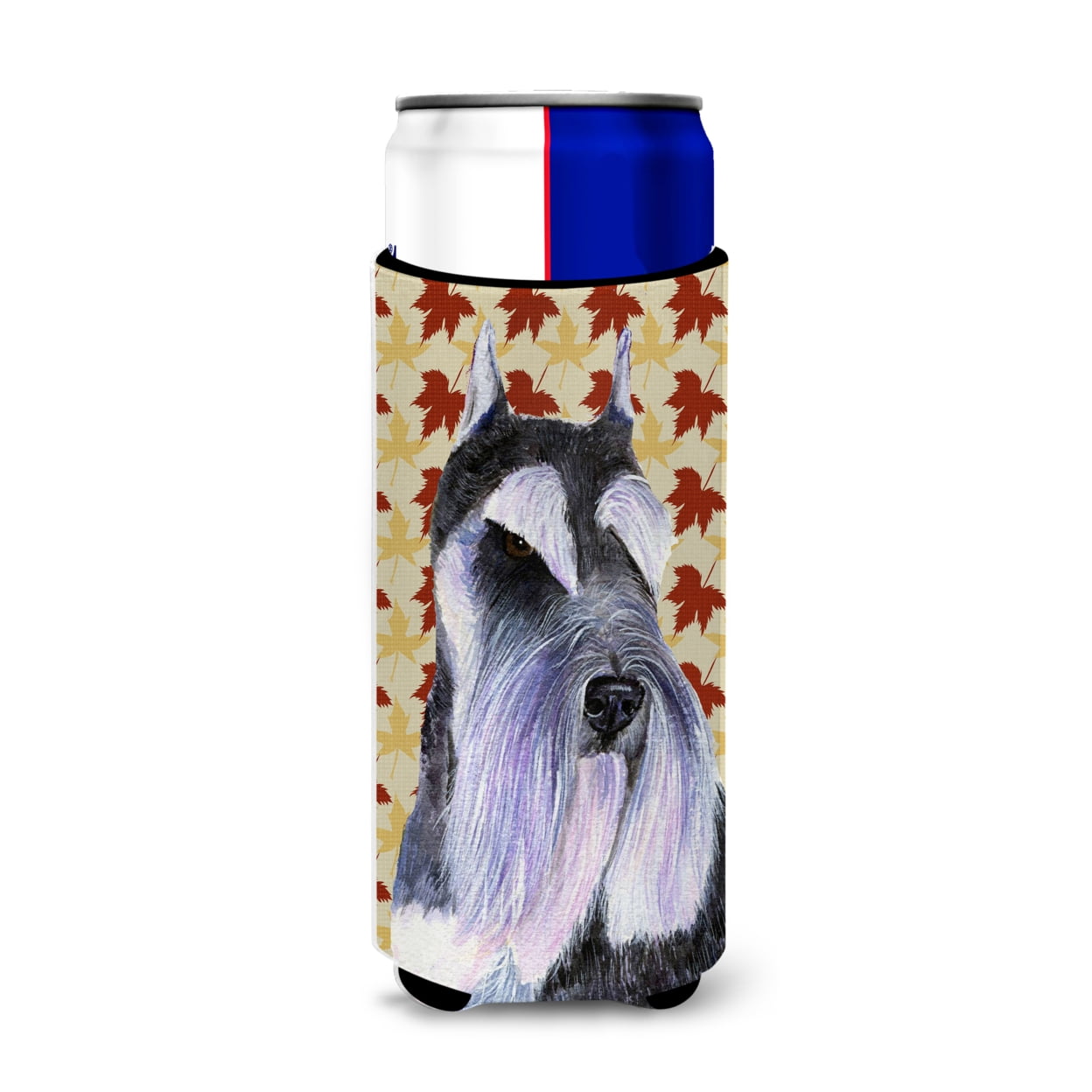 Schnauzer Fall Leaves Portrait Ultra Hugger for slim cans - Walmart.com