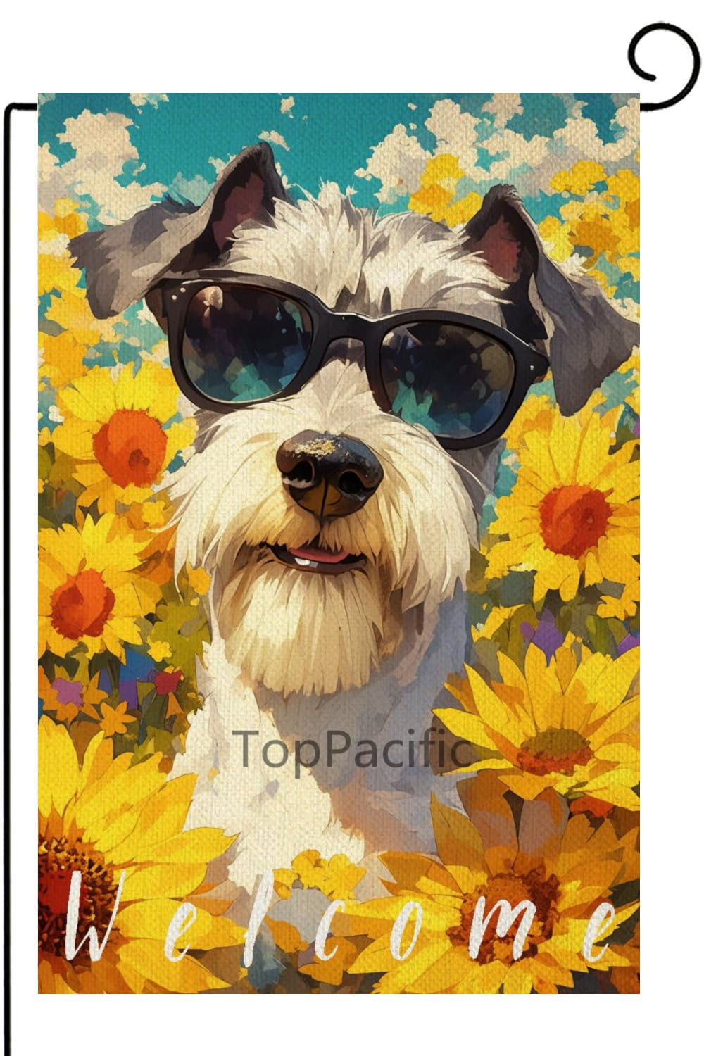 Schnauzer Garden Flag Sunflower Yard Flag Summer Flag Spring Welcome ...