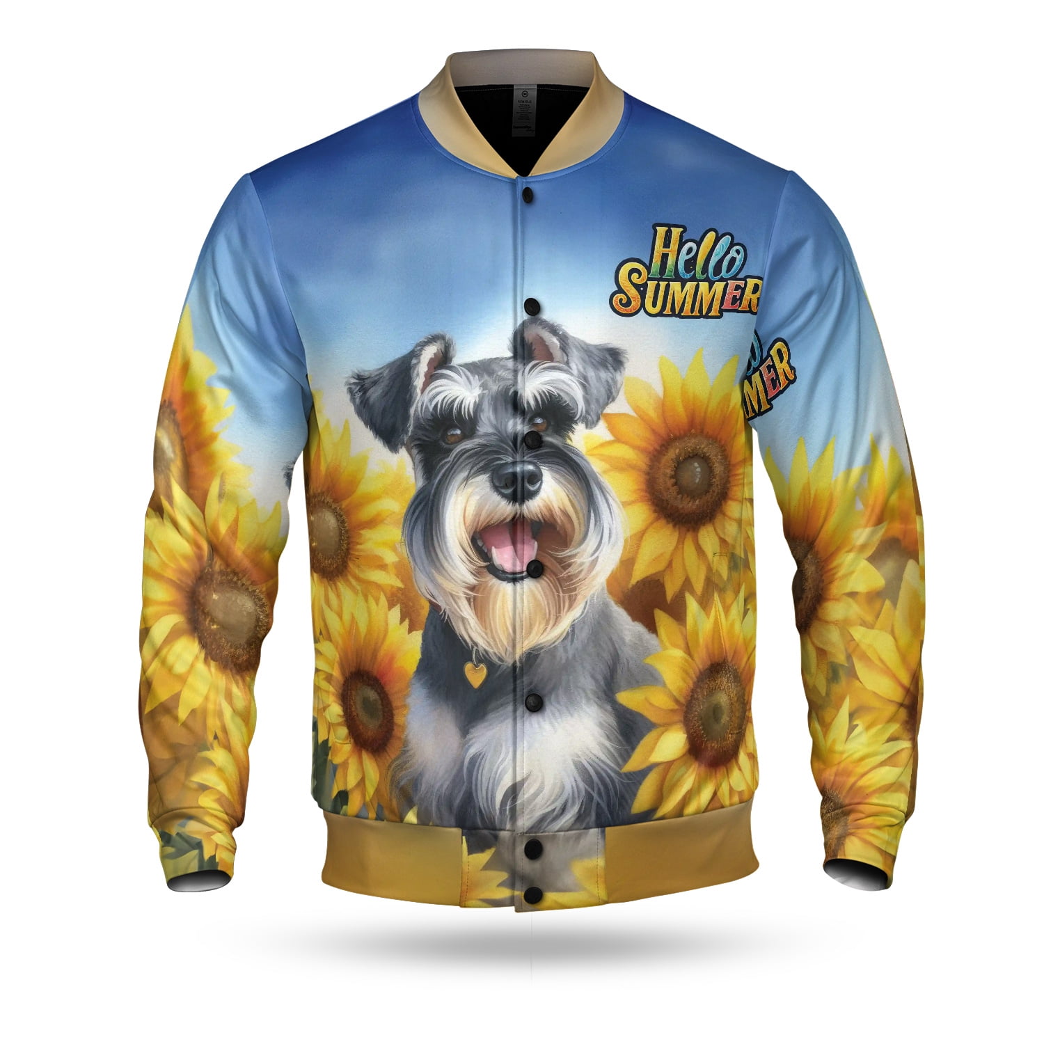 Schnauzer Hello Summer Sunshine Sunflowers Spring Retro Vintage All ...
