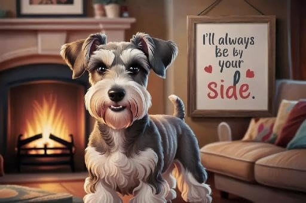 Schnauzer Jigsaw Puzzles 300 Pieces for Adults -I'll Always Be by Your ...