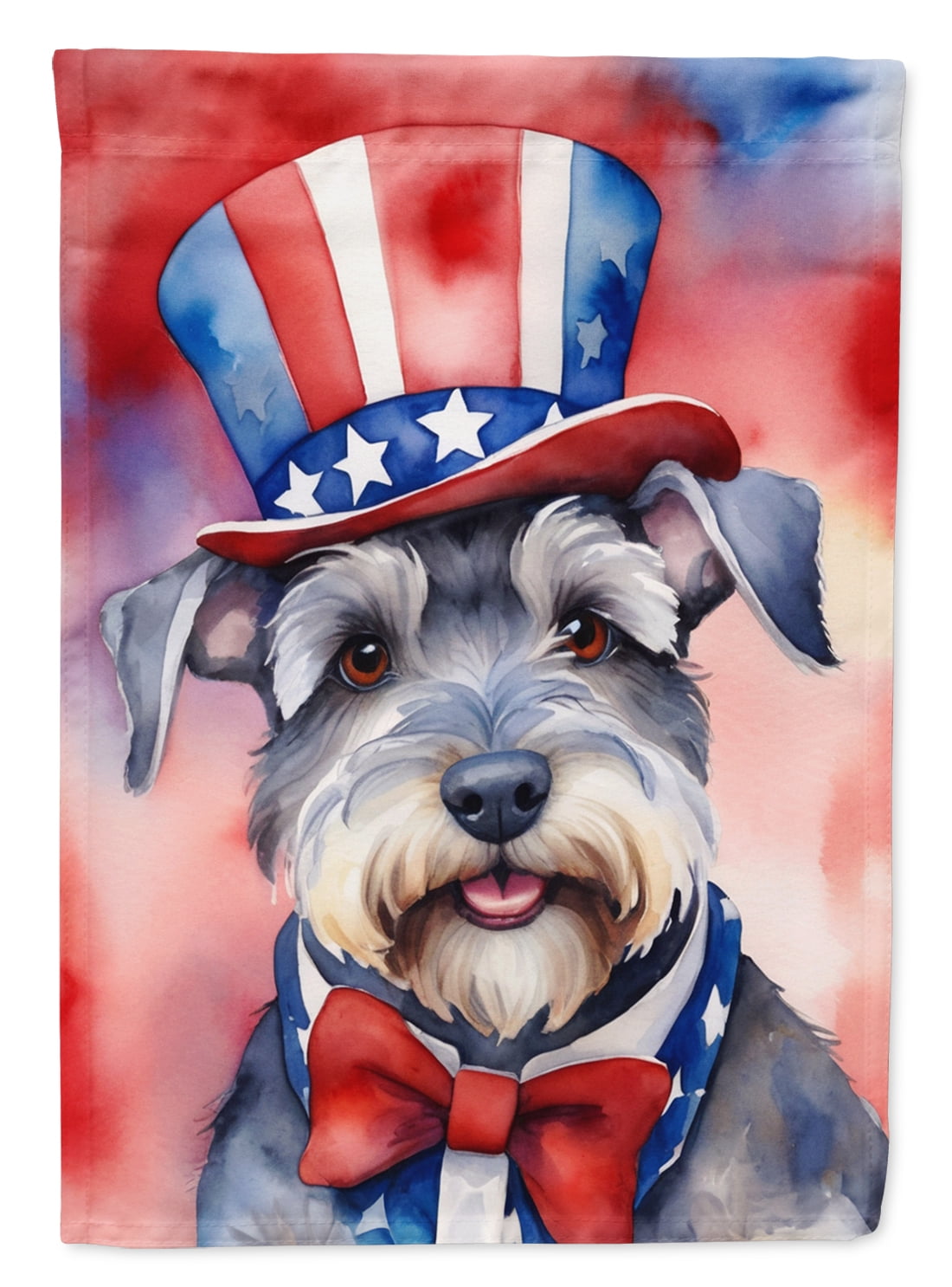 Schnauzer Patriotic American House Flag - Walmart.com