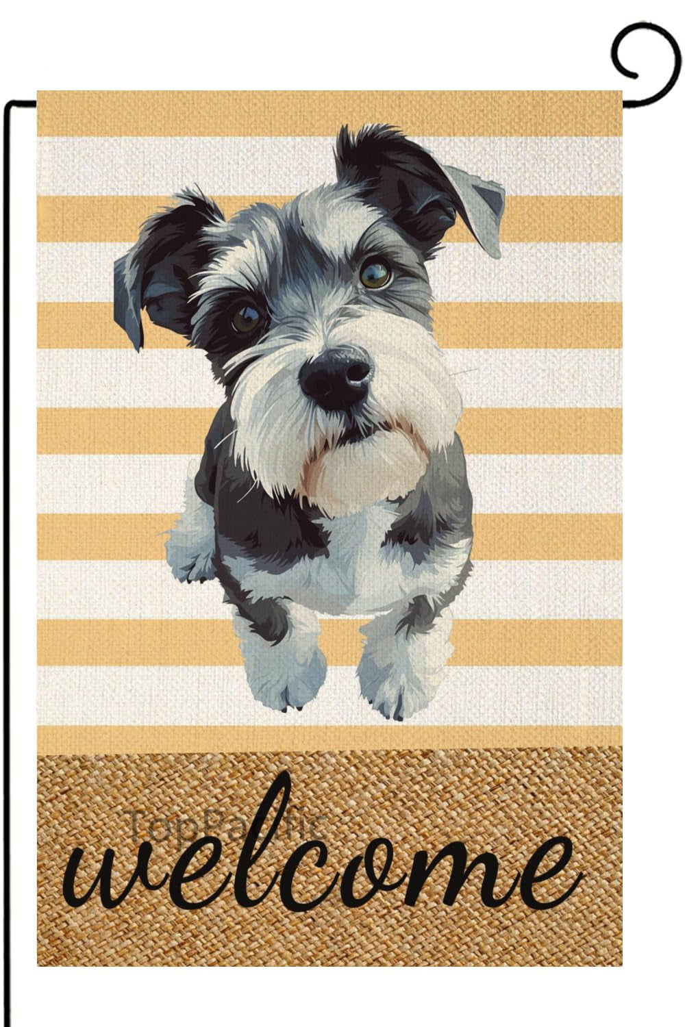 Schnauzer Welcome Spring Summer Garden Flags for Outside, Dog with ...
