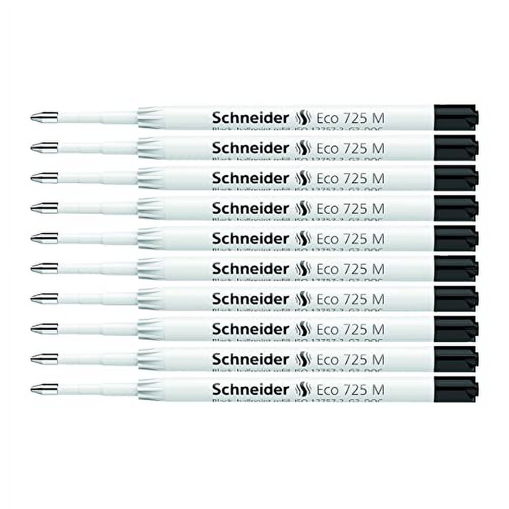 Schneider Eco 725, Giant Refill, M (Medium), ISO Format G2, Black Ink ...