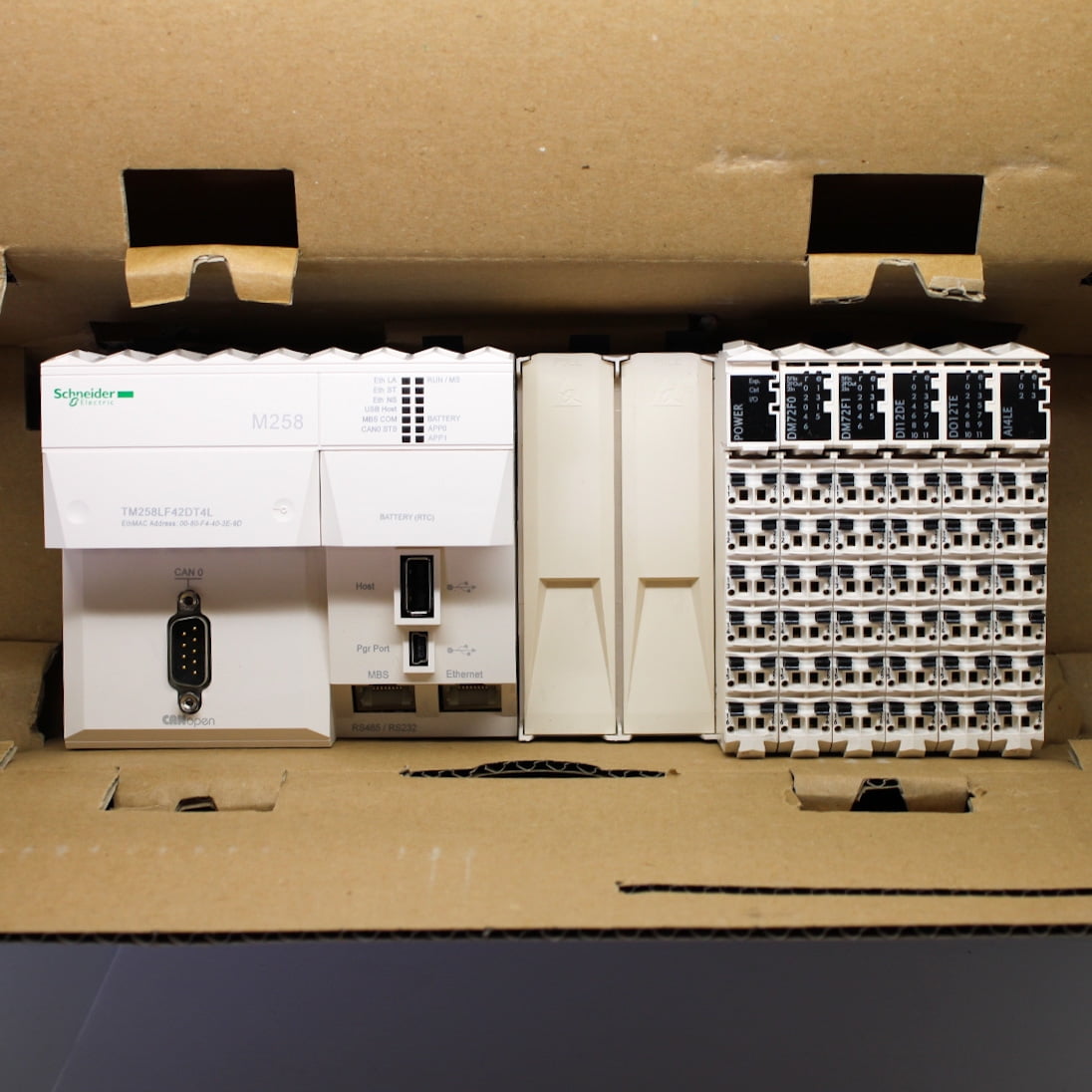 Schneider Electric 42 + 4 IO 24VDC Modicon M258 Logic Controller ...