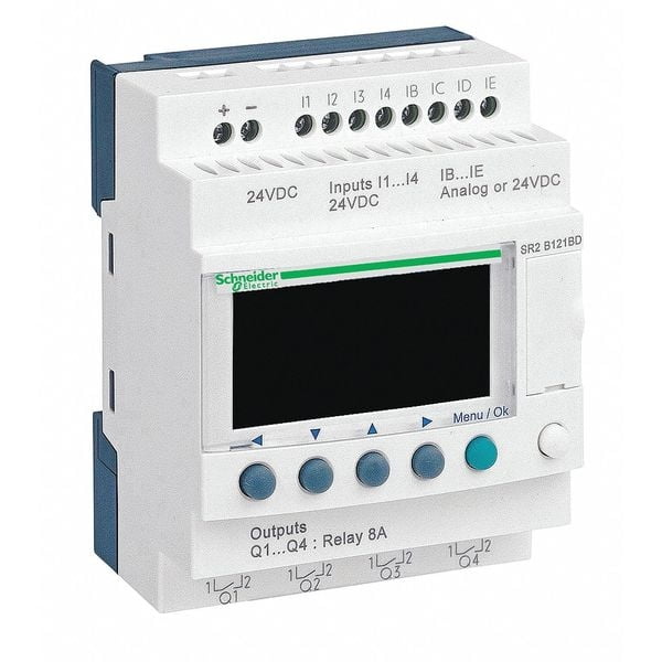 Schneider Electric Compact Smart Relay, 12Inputs, 4Outputs SR2B121BD ...