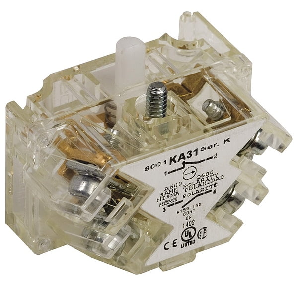 Schneider Electric Contact Block, Clear, SPDT, 30 mm 9001KA31 - Walmart.com