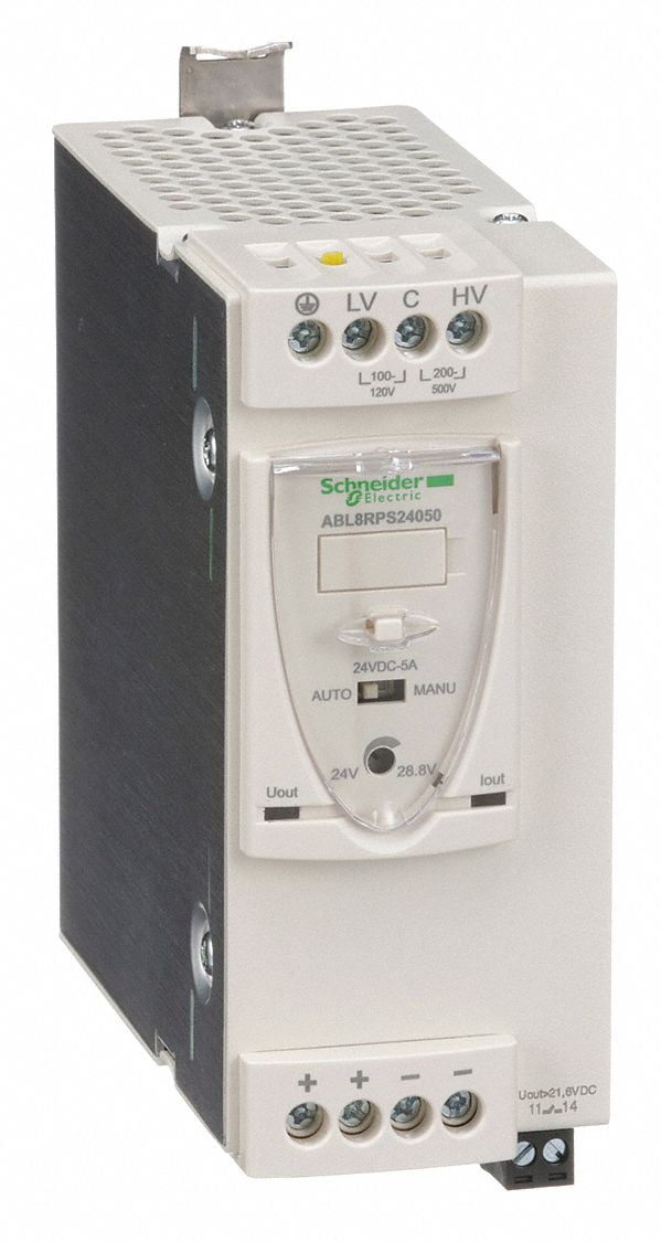 Schneider Electric DC Power Supply,24VDC,5A,50/60Hz ABL8RPS24050 ...