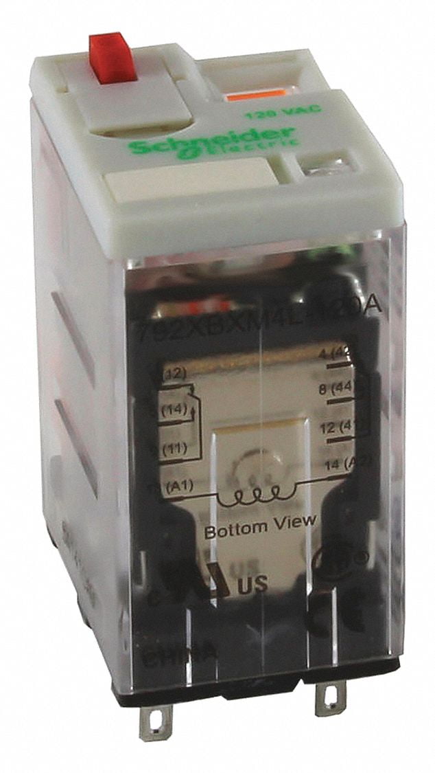 Schneider Electric Gen Purpose Relay,14 Pin,Square,12VDC 792XDXM4L-12D ...