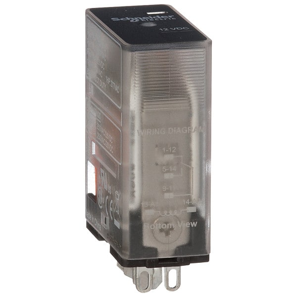 Schneider Electric Gen Purpose Relay,5 Pin,Square,12VDC 781XAXRC-12D ...