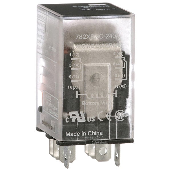 Schneider Electric Gen Purpose Relay,8 Pin,Square,240VAC 782XBXC-240A ...