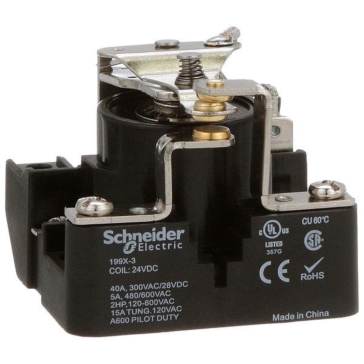 Schneider Electric Open Power Relay, 24V DC, SPDT, 5Pins 199X-3 ...