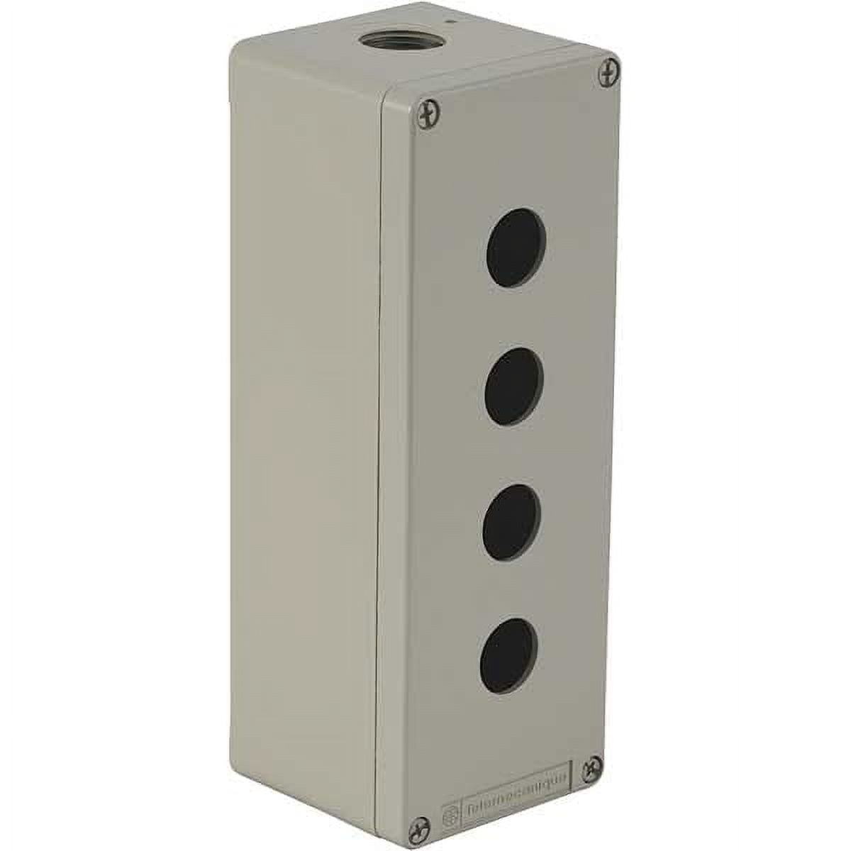 Schneider Electric Pushbutton Enclosure,22mm,4 Holes,Metal XAPG49504 ...